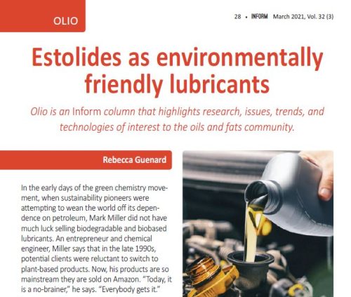 Estolides as environmentally friendly lubricants - Biosynthetic ...